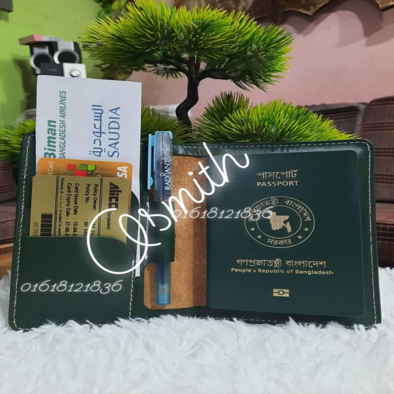 Reza Shop BD - premium quality Passport Cover -- Green maf-R-1007