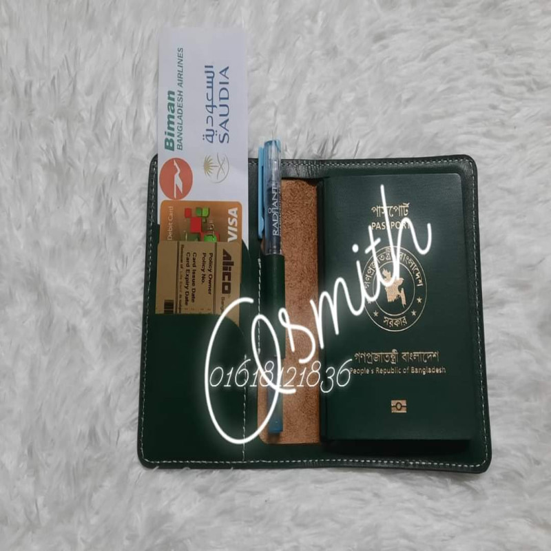 Reza Shop BD - premium quality Passport Cover -- Green maf-R-1007